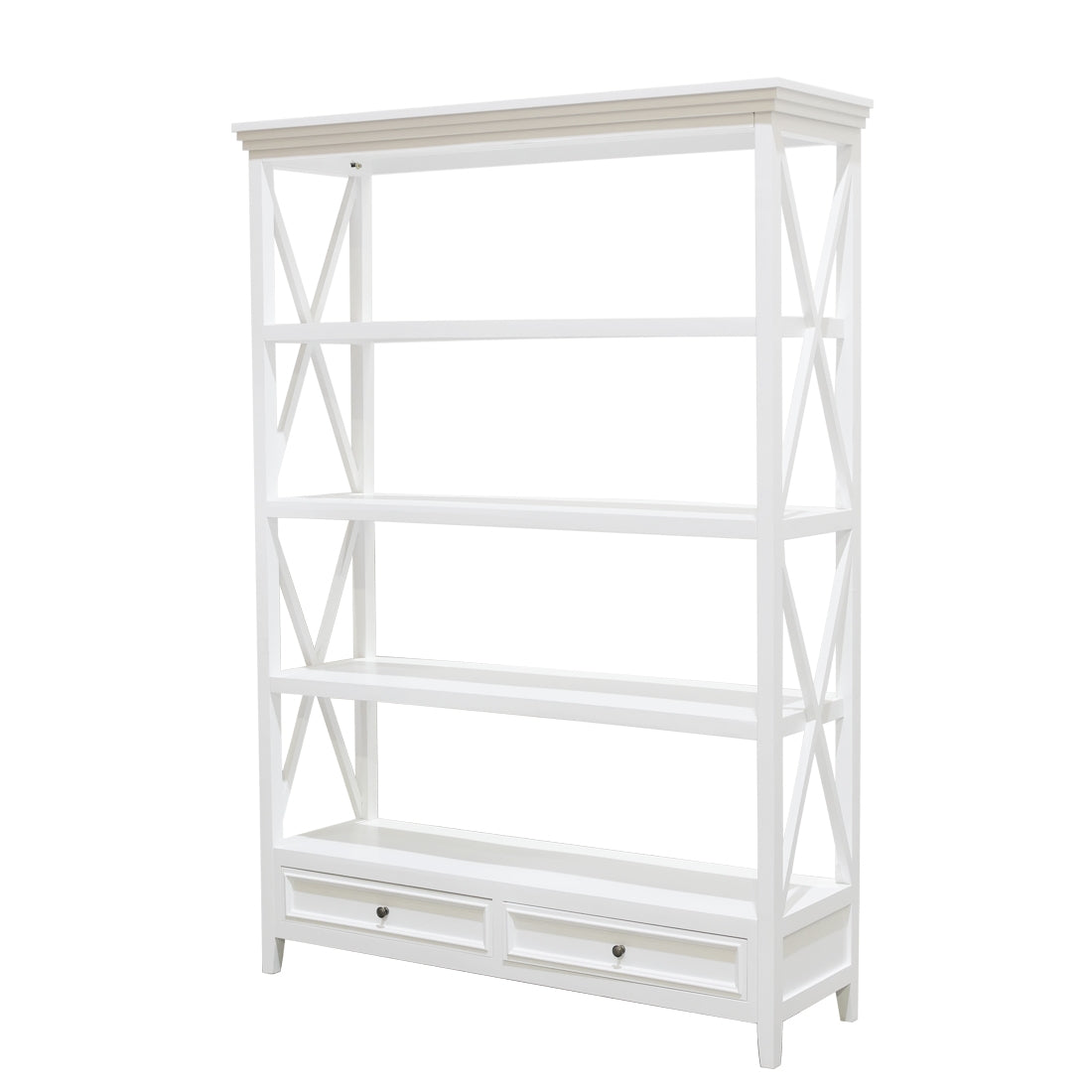 Hampton Bookcase, Matte White – Lj Bedding and Furnitures