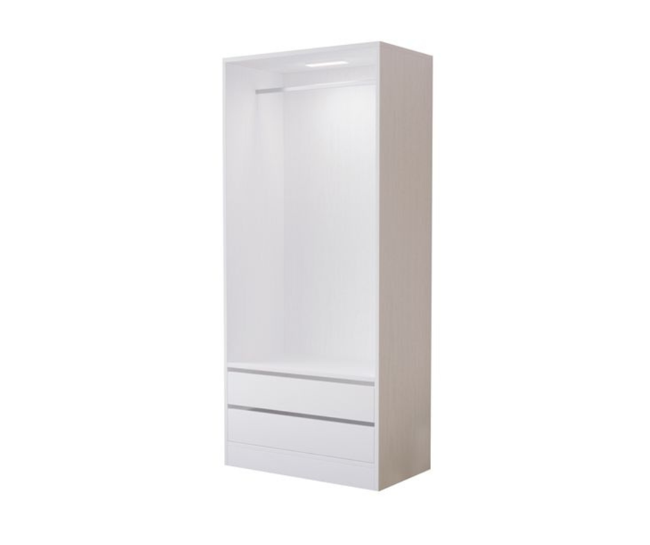 Botany 80cm Built-In Hanging Wardrobe - White — Lj Bedding and Furnitures