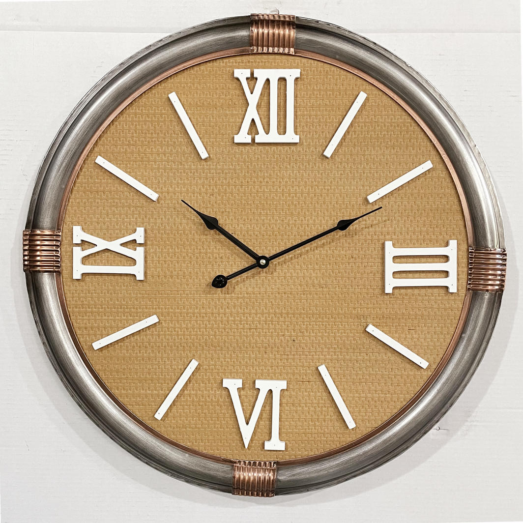 Metal Rimmed Wall Clock – Lj Bedding and Furnitures