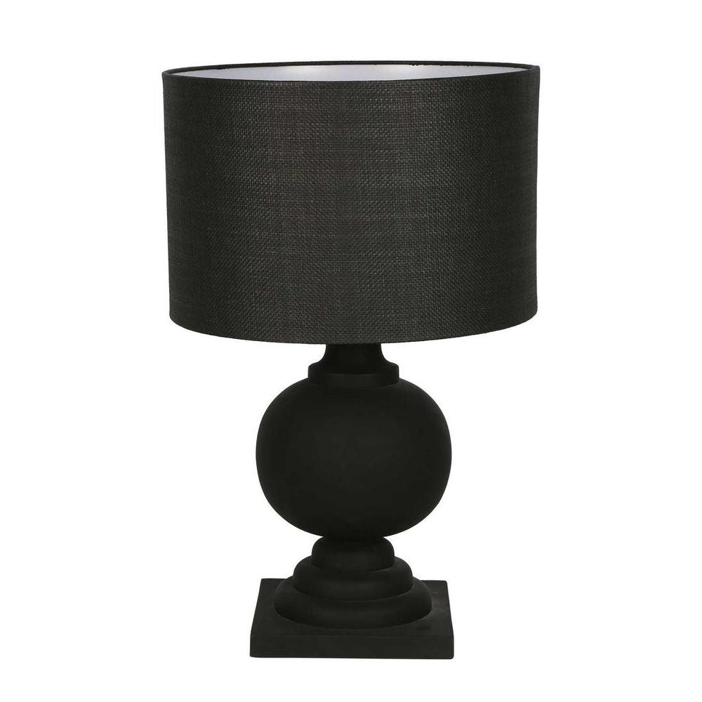 Coach Table Lamp Black With Black Shade — Lj Bedding and Furnitures
