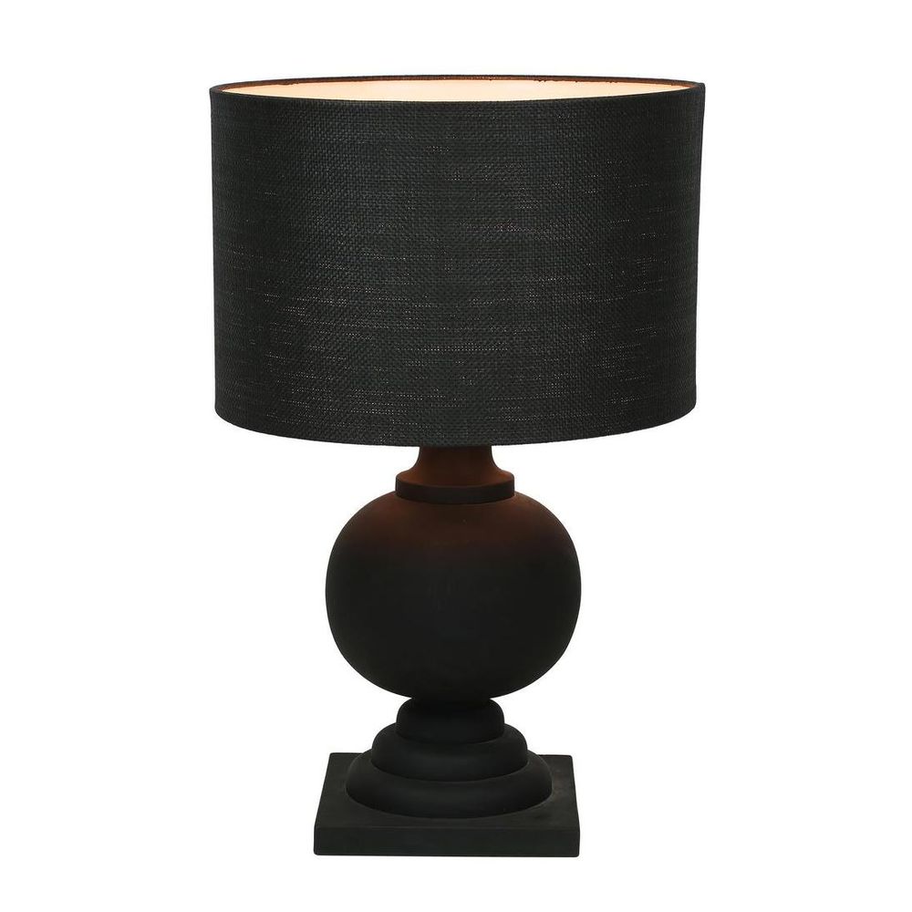 Coach - Black - Turned Wood Ball Balustrade Table Lamp — Lj Bedding and ...
