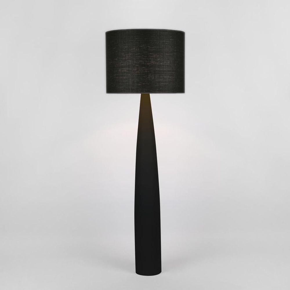 Samson Floor Lamp Base Black with Shade Black — Lj Bedding and Furnitures