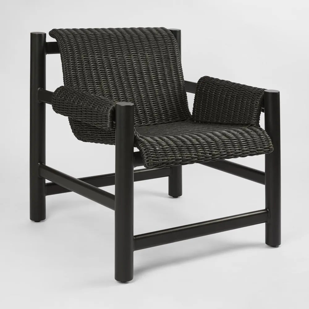Black Riven Outdoor Occasional Chair — Lj Bedding and Furnitures