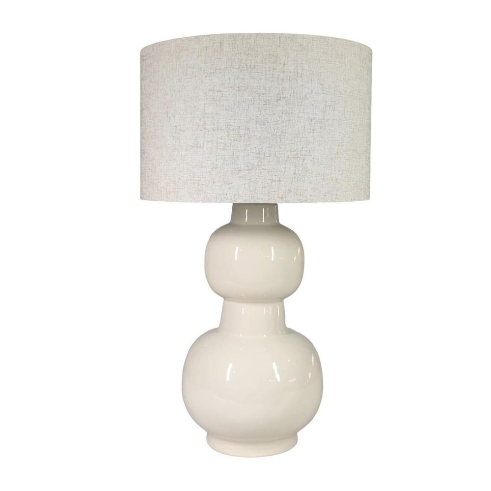 Candice Cream Table Lamp & Linen Shade — Lj Bedding and Furnitures
