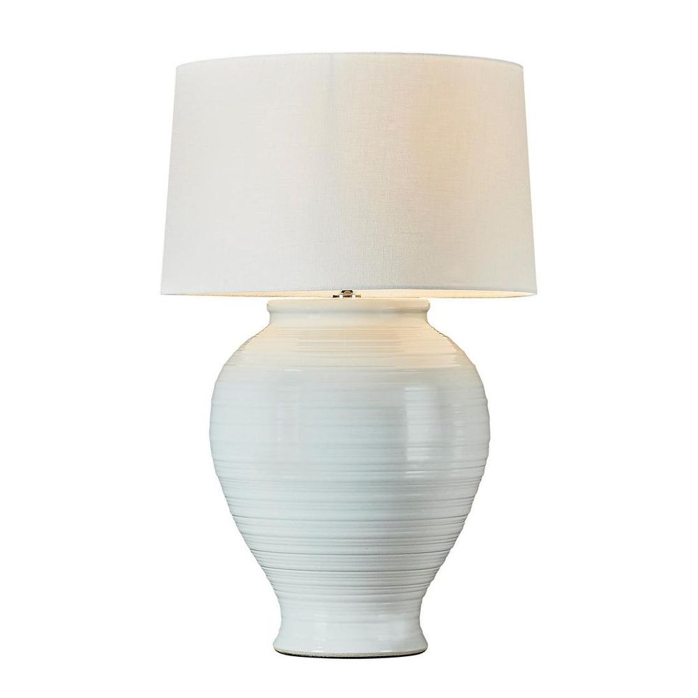 Montauk Ceramic Table Lamp Base White- Base Only — Lj Bedding and ...