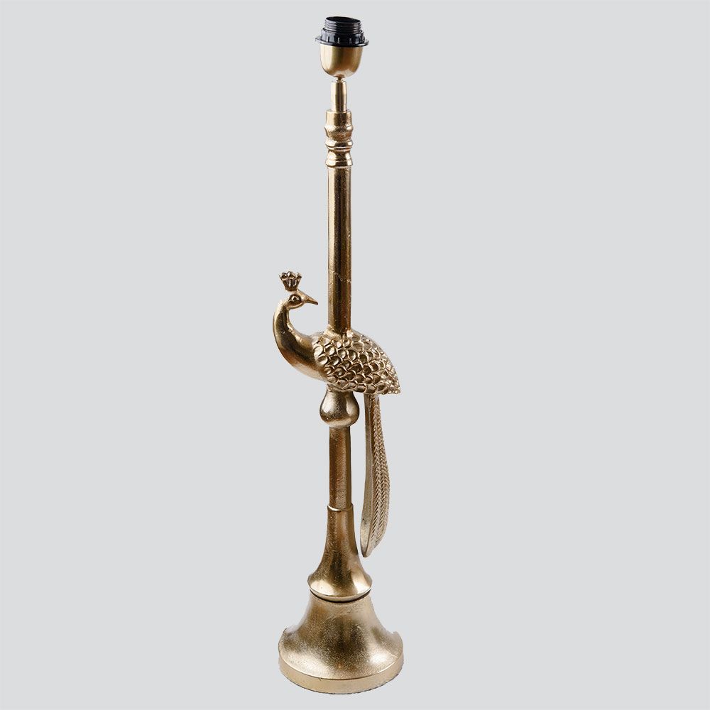 Peacock Table Lamp Base only Bronze — Lj Bedding and Furnitures