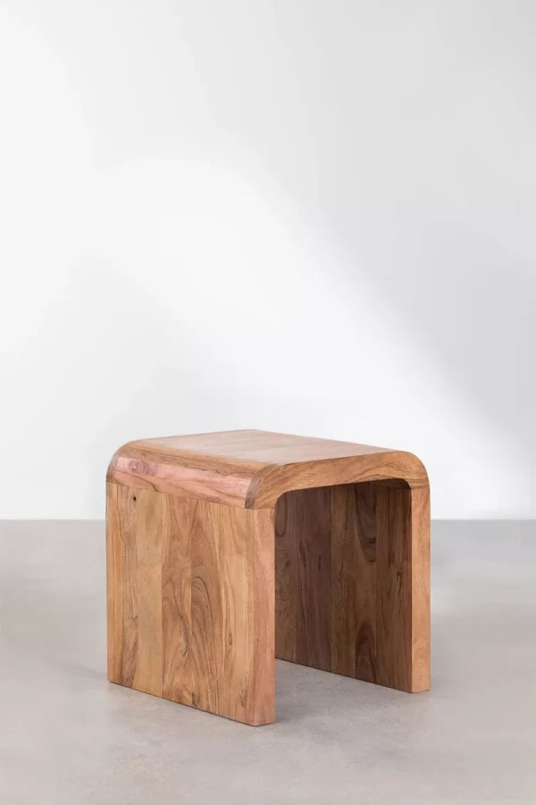 Natural Curve Side Table — Lj Bedding and Furnitures