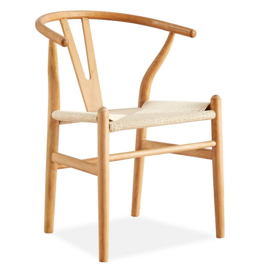 Replica Wishbone Back Chair Natural — Lj Bedding and Furnitures